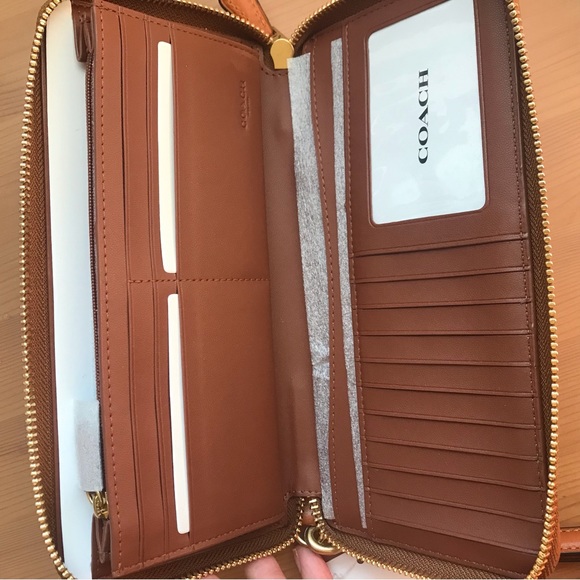 Coach | Bags | Coach Continental Wallet In Rainbow Signature Canvas ...